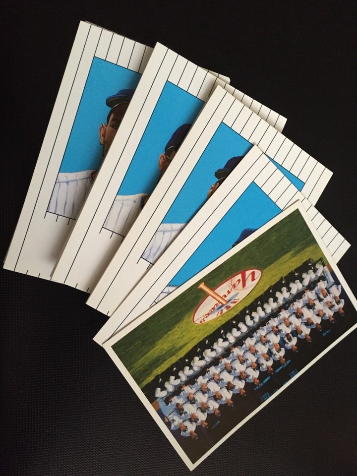 COMPLETE SET 1961 NY YANKEES RON LEWIS FINE ART CARD POSTCARD With Free ...