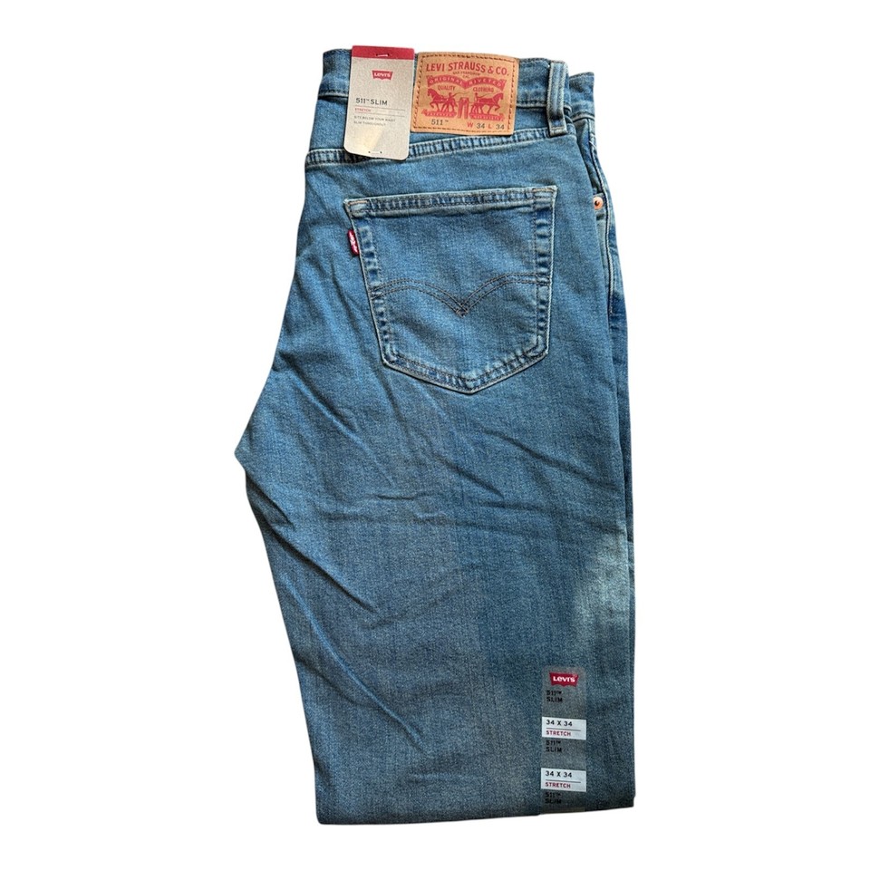 Levis Original 511 (BLUE Shades) Slim Fit Men's Stretchable Jeans | eBay UK