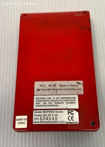 Wolverine MVP 9000 Series 80GB Storage Handheld Media Player Red | eBay