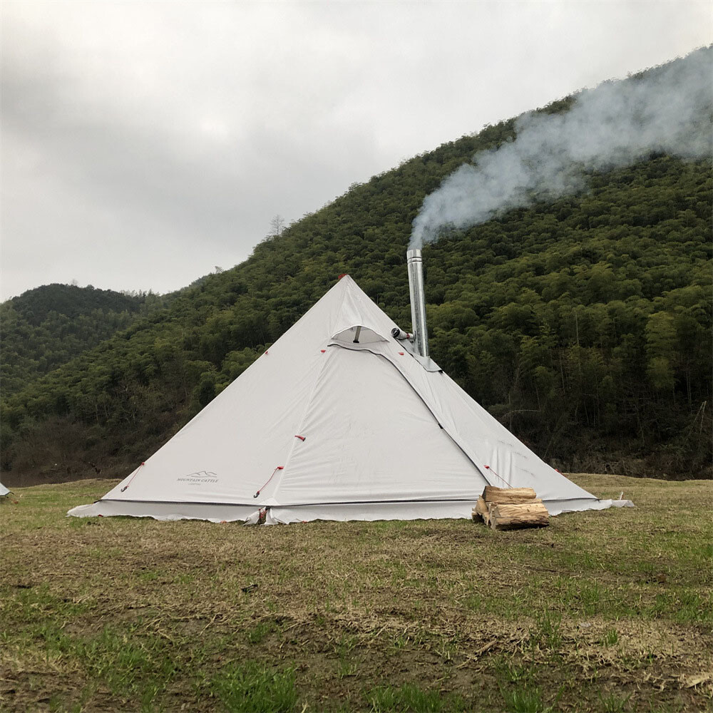 1~2 Lightweight Teepee Tents Tipi Hot Tent with Fire Retardant Flue ...