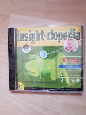 PC Vintage CD-Rom Interactive Science Games Insight-Clopedia Frog Dissection | eBay