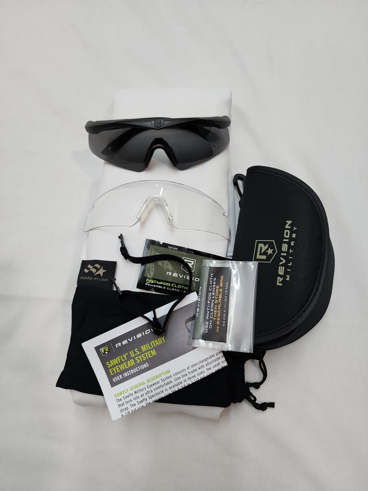 USGI REVISION SAWFLY PROTECTIVE SHOOTING GLASSES SET W/CASE, Z87 NEW | eBay
