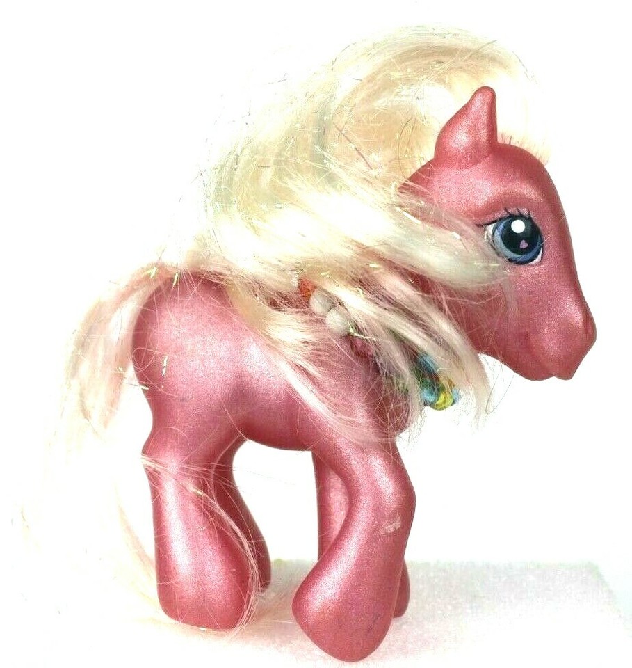 Hasbro's My Little Pony Rare 2002 G2 Pinkie Pie Blond Tinsel Hair Pink ...