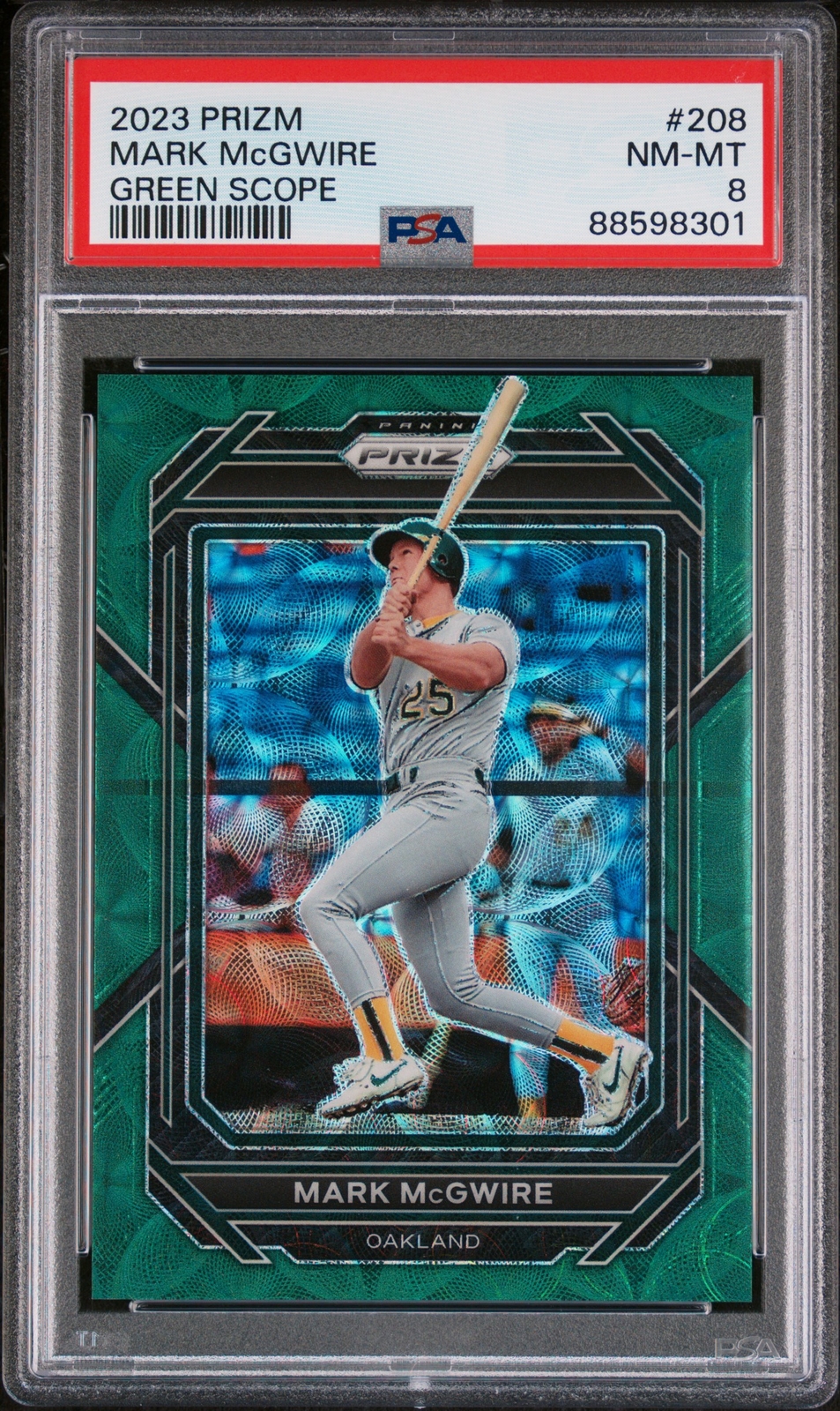 Mark McGwire 2023 Panini Prizm Green Scope Baseball Card #208 Graded ...