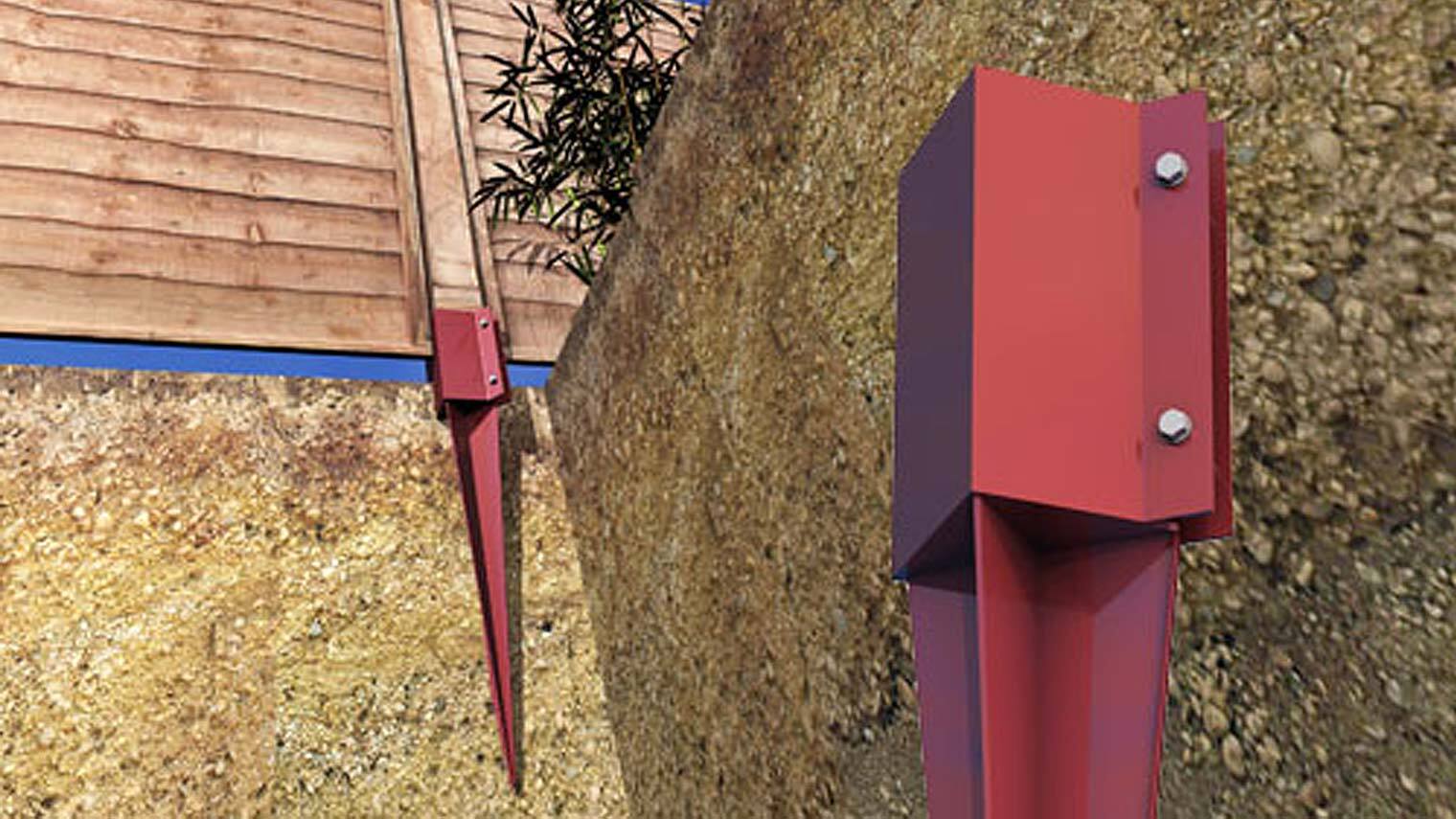 Fence Post Support Spike Bolt Down Steel Square Holder Metal Stakes ...