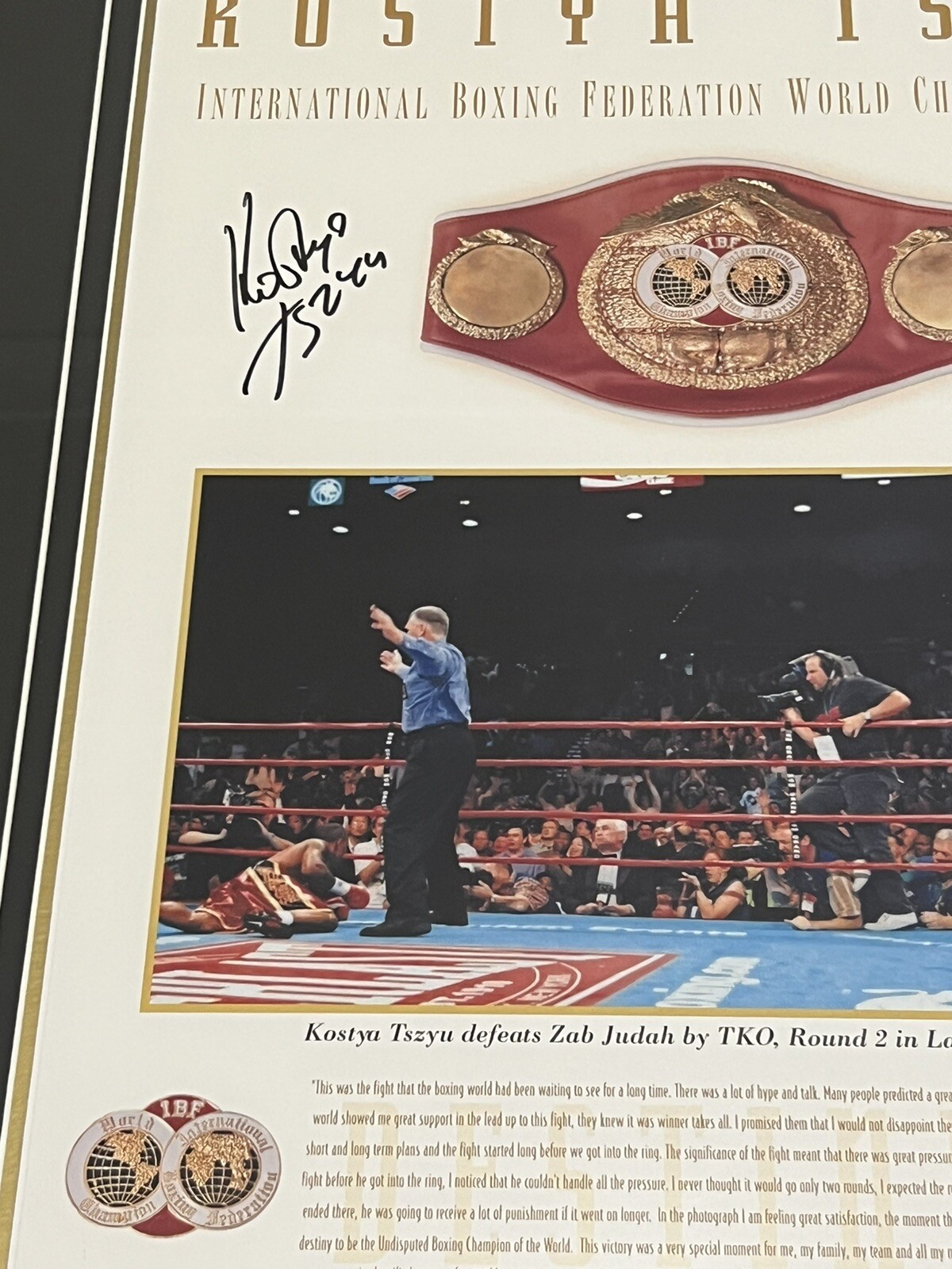 Kostya Tszyu Hand Signed IBF World Champion Title Fight Framed 3/11 ...