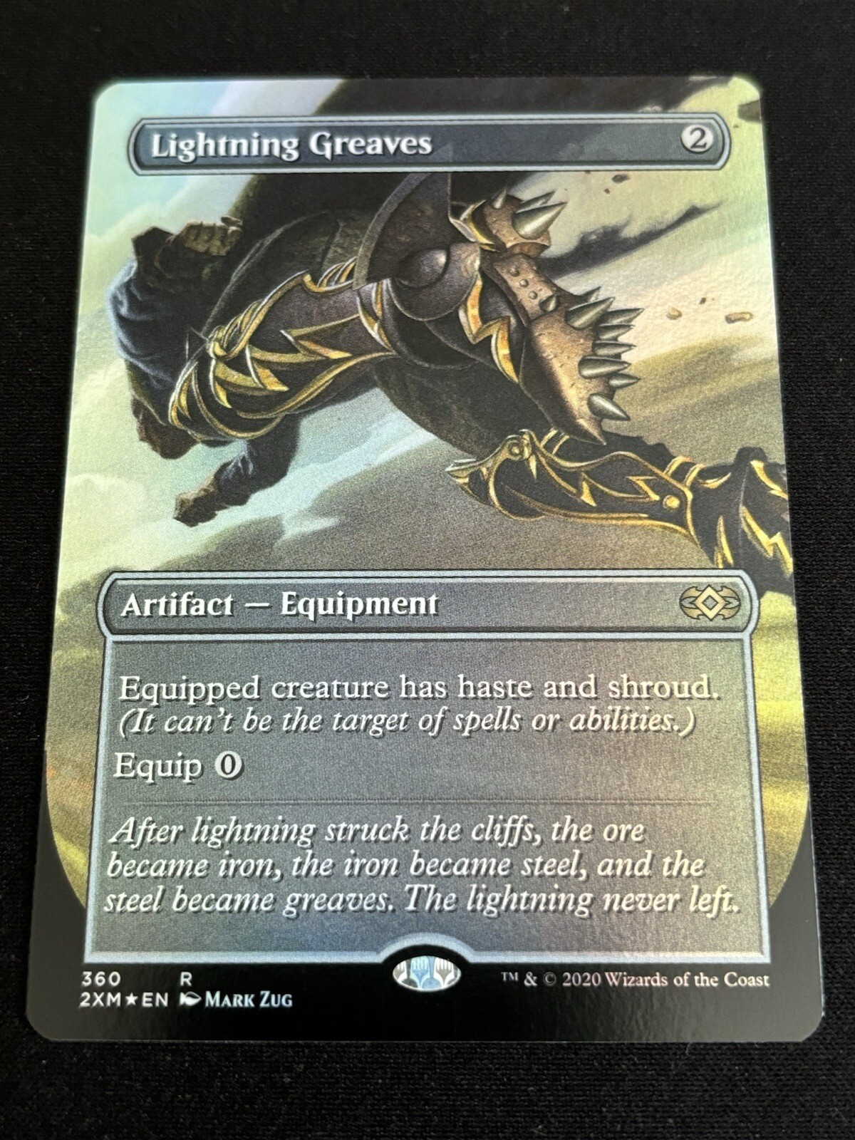 1x Lightning Greaves (Borderless, Foil) - Double Masters (2XM) Magic ...