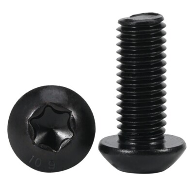 Torx Button Dome Head Bolt Screw Six Lobe Drive M3M4M5M6M8M10 Black ...
