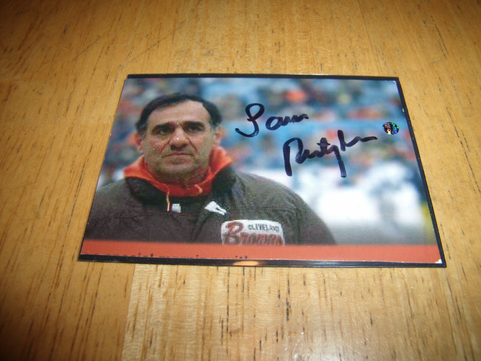 SAM RUTIGLIANO AUTOGRAPH CLEVELAND BROWNS COACH 1978-1984 "KARDIAC KIDS ...