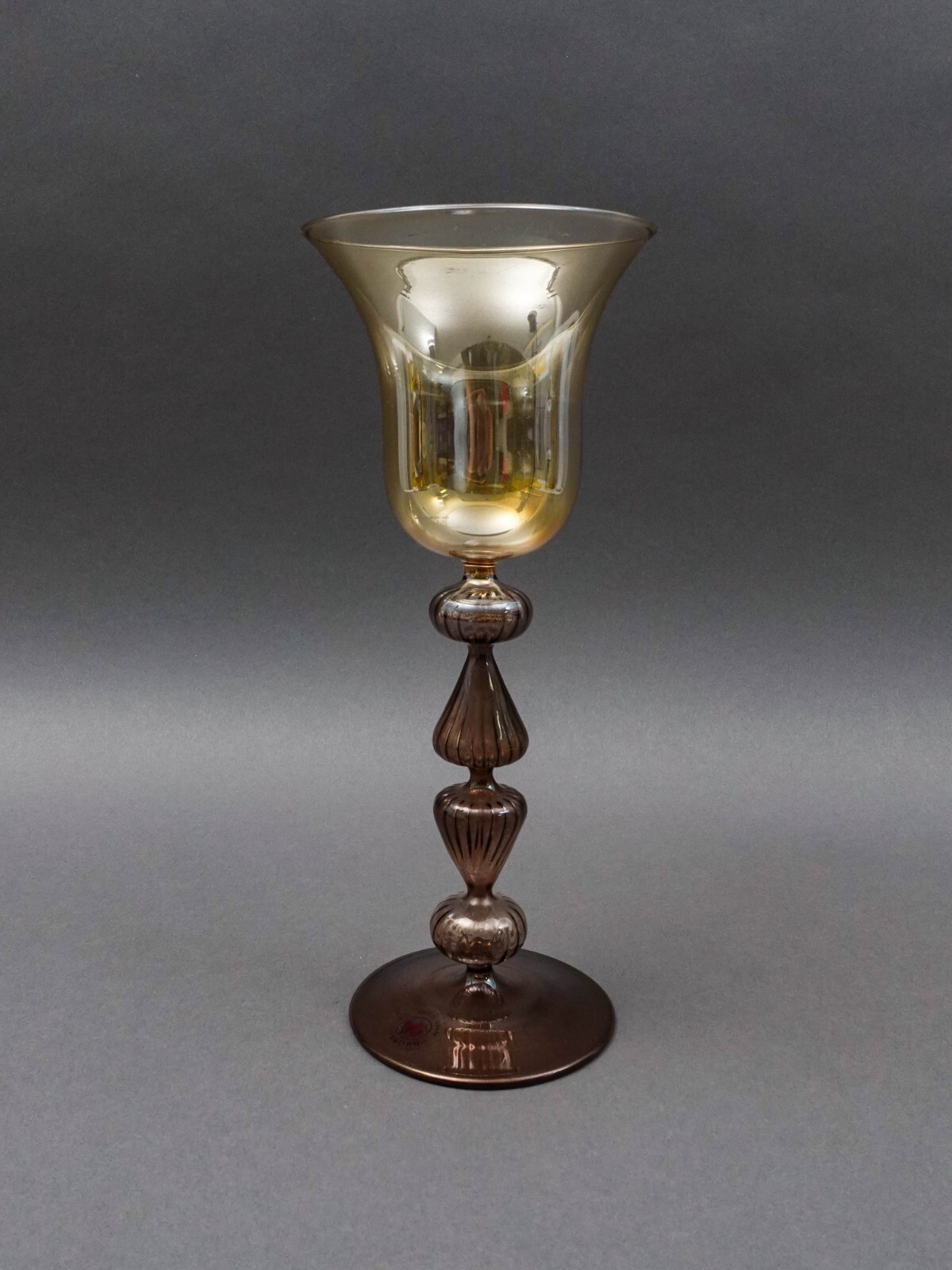 Parise Vetro Venetian Italian Murano Hand Blown Art Glass Wine Goblet ...
