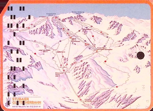 Stubaier Gletscherbahn Stubai Glacier Germany Map Ticket Vintage | eBay