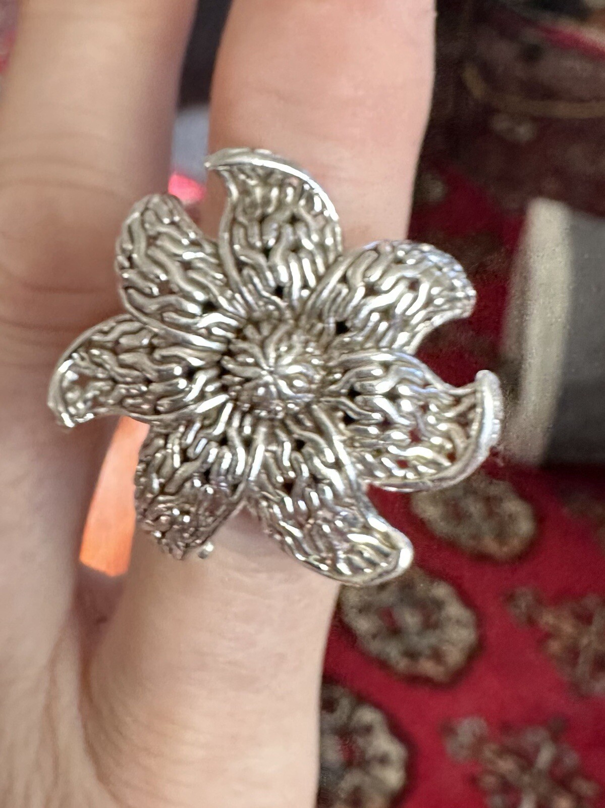 RARE JOHN HARDY AYU 925 JASMINE FLOWER RING With SCE… - Gem