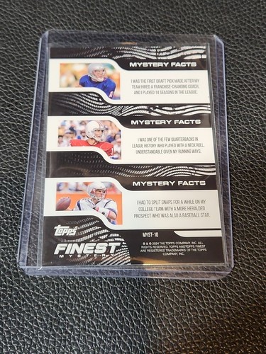 Topps Finest NFL (TOM BRADY?) Mystery CARD Myst-10 | eBay