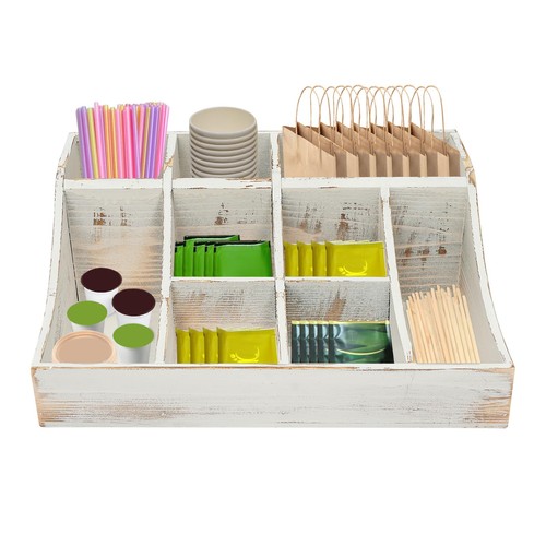 9 Slots Coffee Condiment And Accessories Organizer Coffee Condiment ...