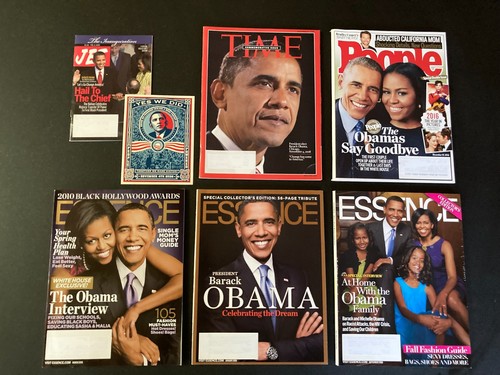 Barack Michelle Obama Magazine Lot 6 Time People Essence Jet Yes We Did ...