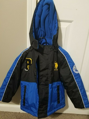 US polo assn. jacket USPA Hooded puffer size small 5/6 blue | eBay