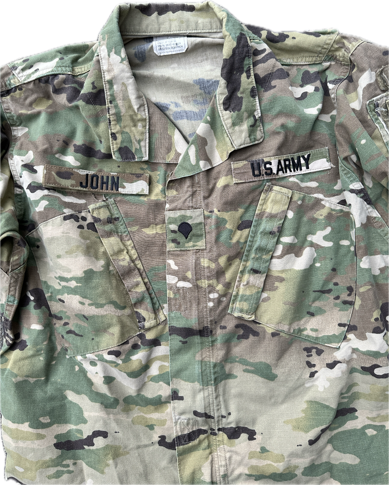 US Army Ocp Giacca 10 Patches Socom Airborne Ranger 1St Cavalry Pfc ...