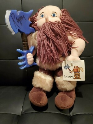 2002 Minnesota Vikings Ragnar Mascot Stuffed Plush Doll Autographed NEW ...