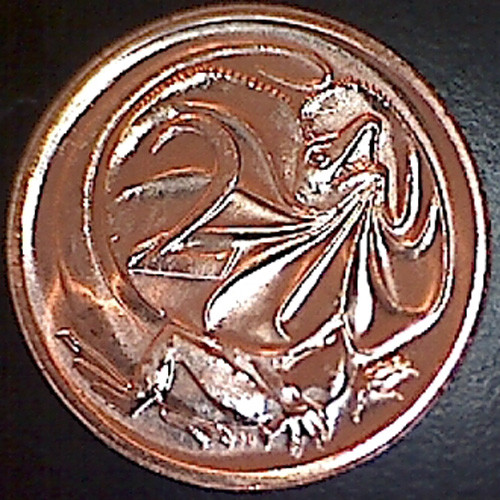 1990 2c 'Frilled Neck Lizard' Specimen Coin:Released in Mint & Proof ...