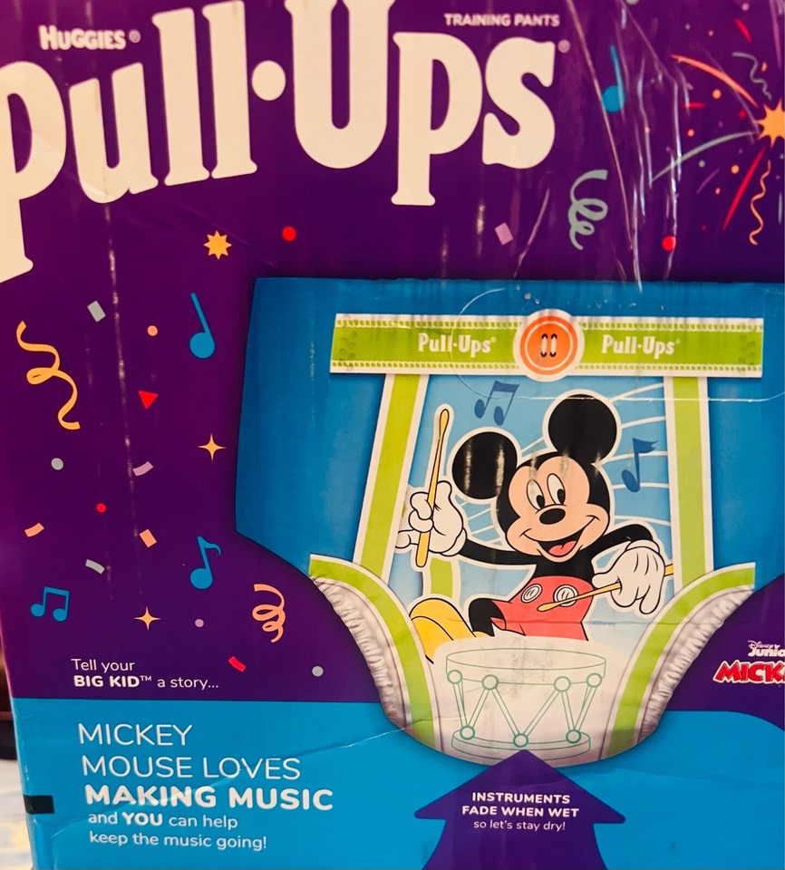 Huggies Pull-Ups 4T-5T 33-34CT PACK Unopened Sealed Mickey Mouse Fun ...