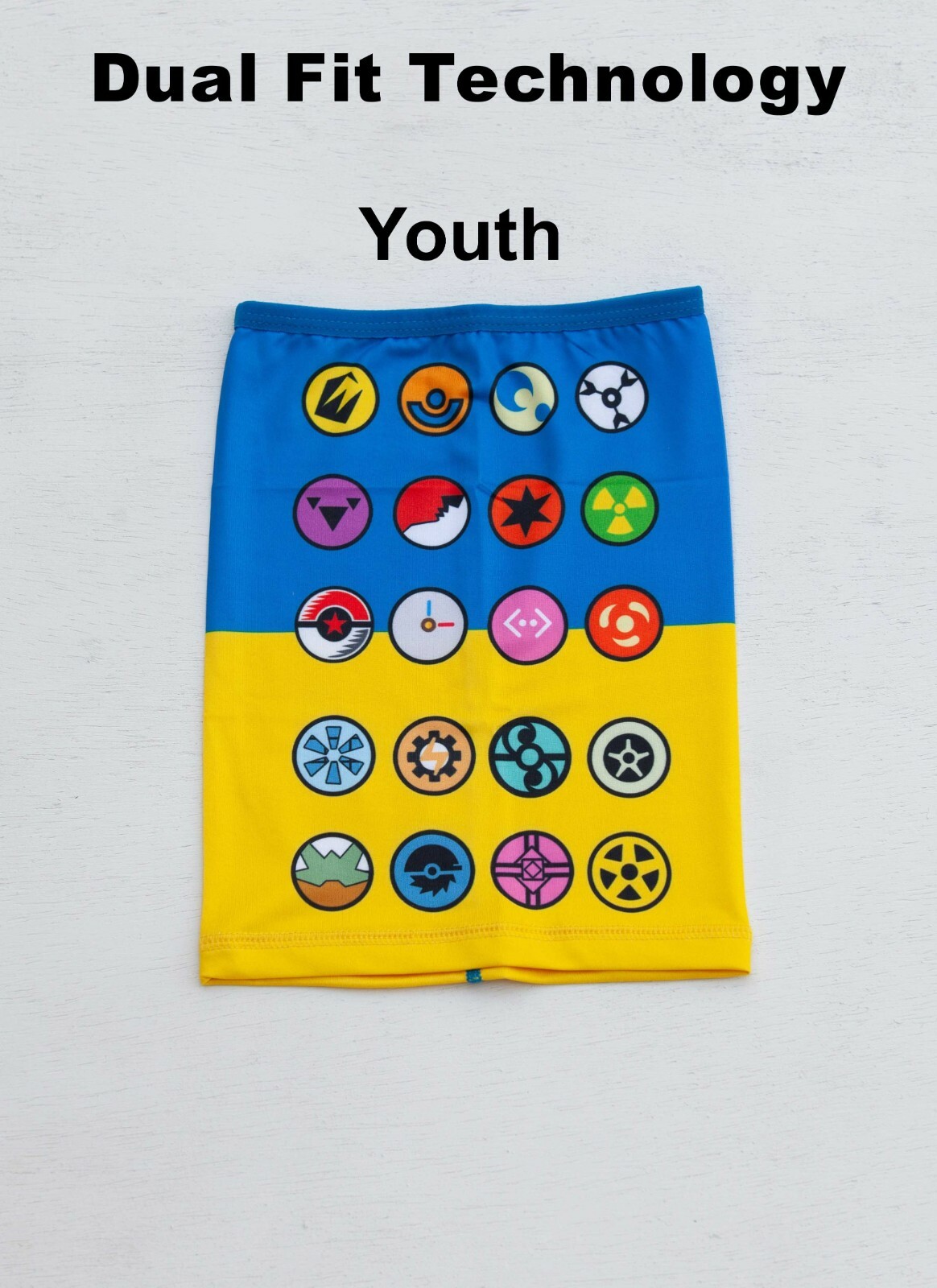 Pokemon Neck Gaiter Face Covering Mask (3 Sizes - Youth / Kids, S/M, L ...