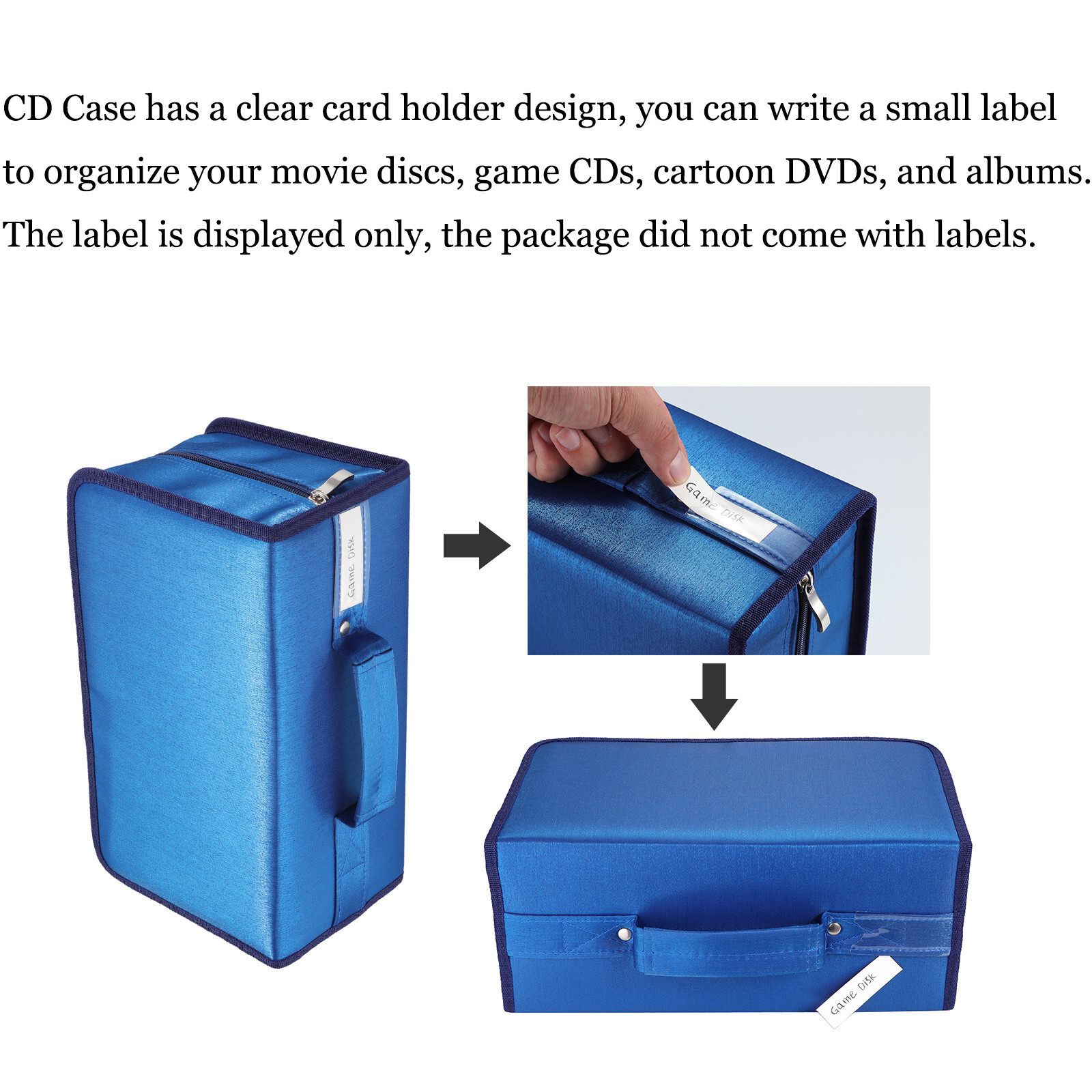 160 Disc CD Case Bag Large Storage Holder Binder Nylon Carry Protective ...