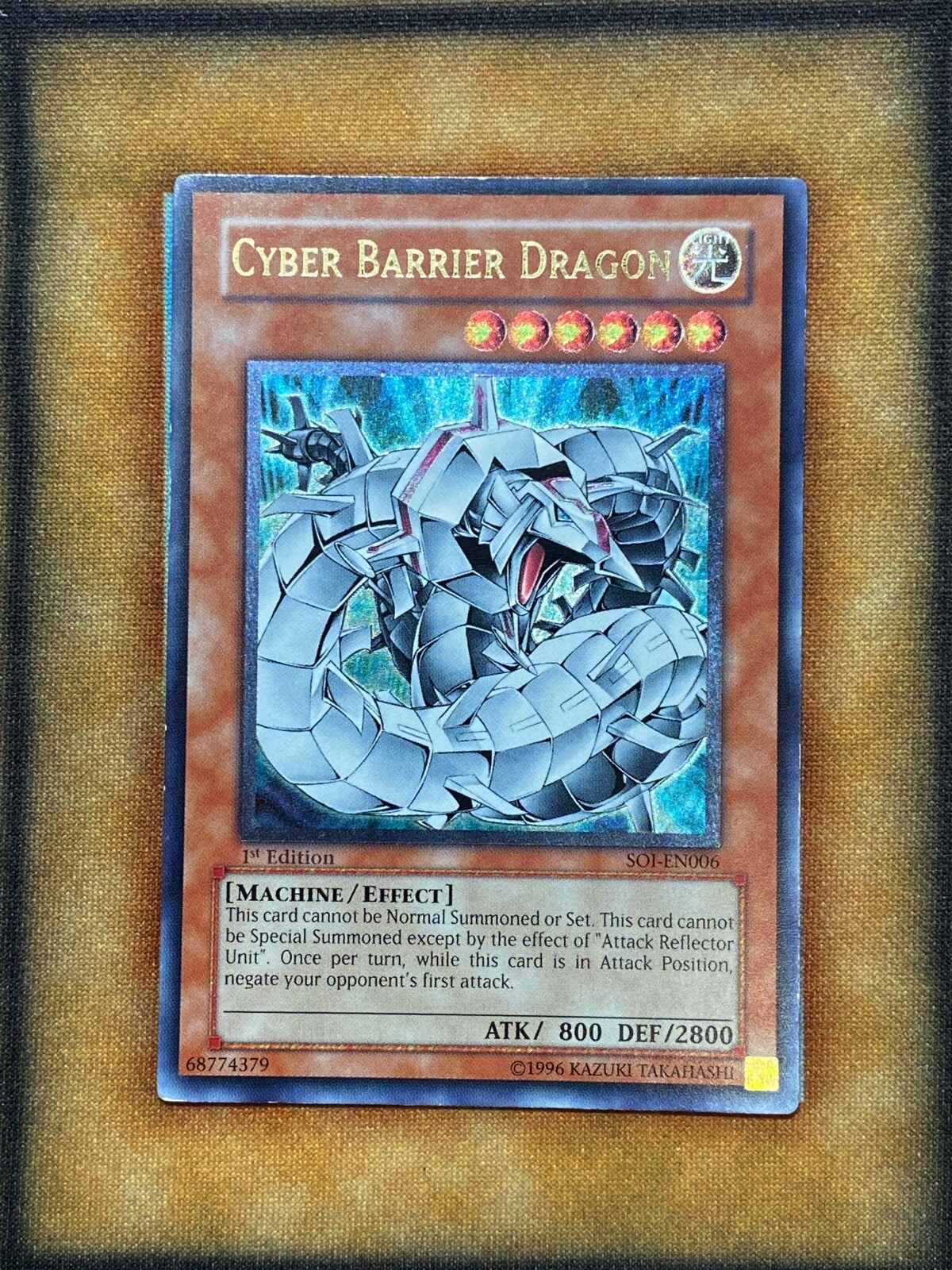 Yugioh Cyber Barrier Dragon SOI-EN006 Ultimate Rare 1st Ed LP | eBay
