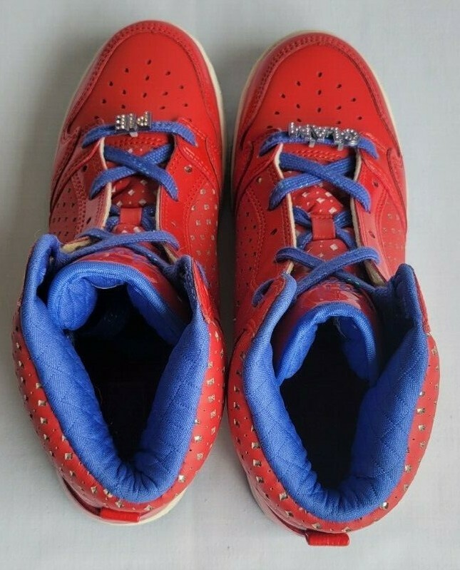 Womens Size 7.5 Red Pastry High Top Glam Pie Leather Sneakers RA71004 ...