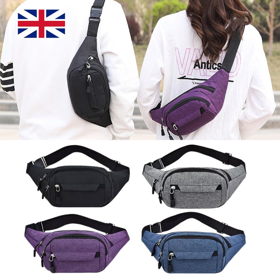 Water Resistant Large Bum Bag Travel Waist Fanny Pack Money Hiking ...