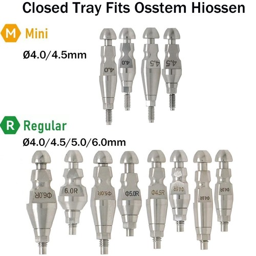 Dental Closed Transfer Impression Coping Tray Alloy Fits Osstem Hiossen ...