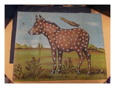THE "CHAD VALLEY" GAMES Vintage Pin the Tail on the Donkey game with ...