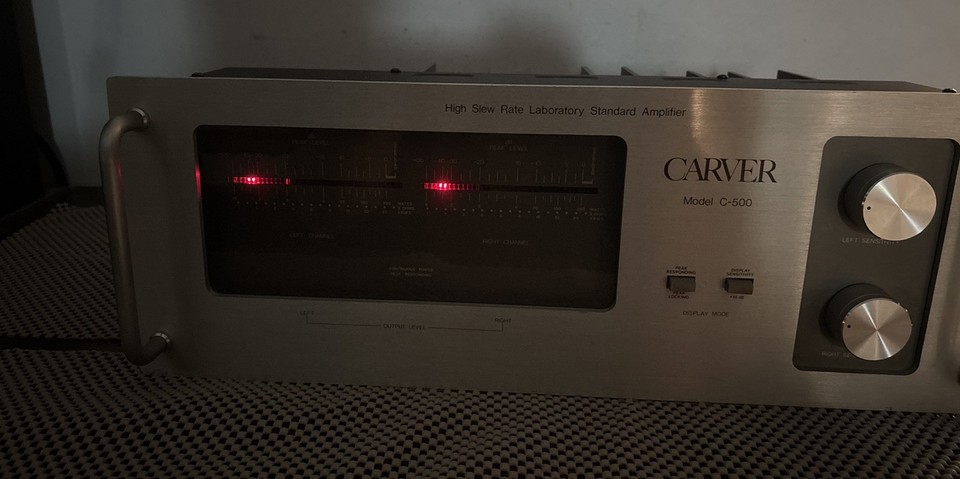 Carver C-500 Power Amplifier - Silver Face Handles - EXCELLENT - Sounds ...