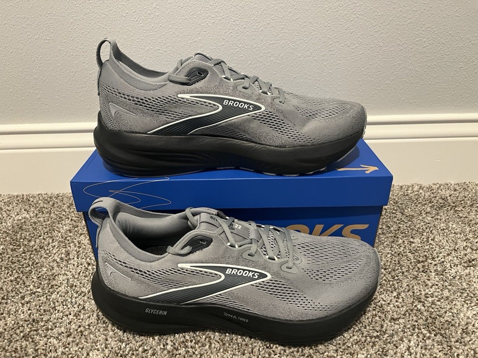 Men's Size 13 Brooks Glycerin 22 Running Shoes New In Box Primer Gray ...
