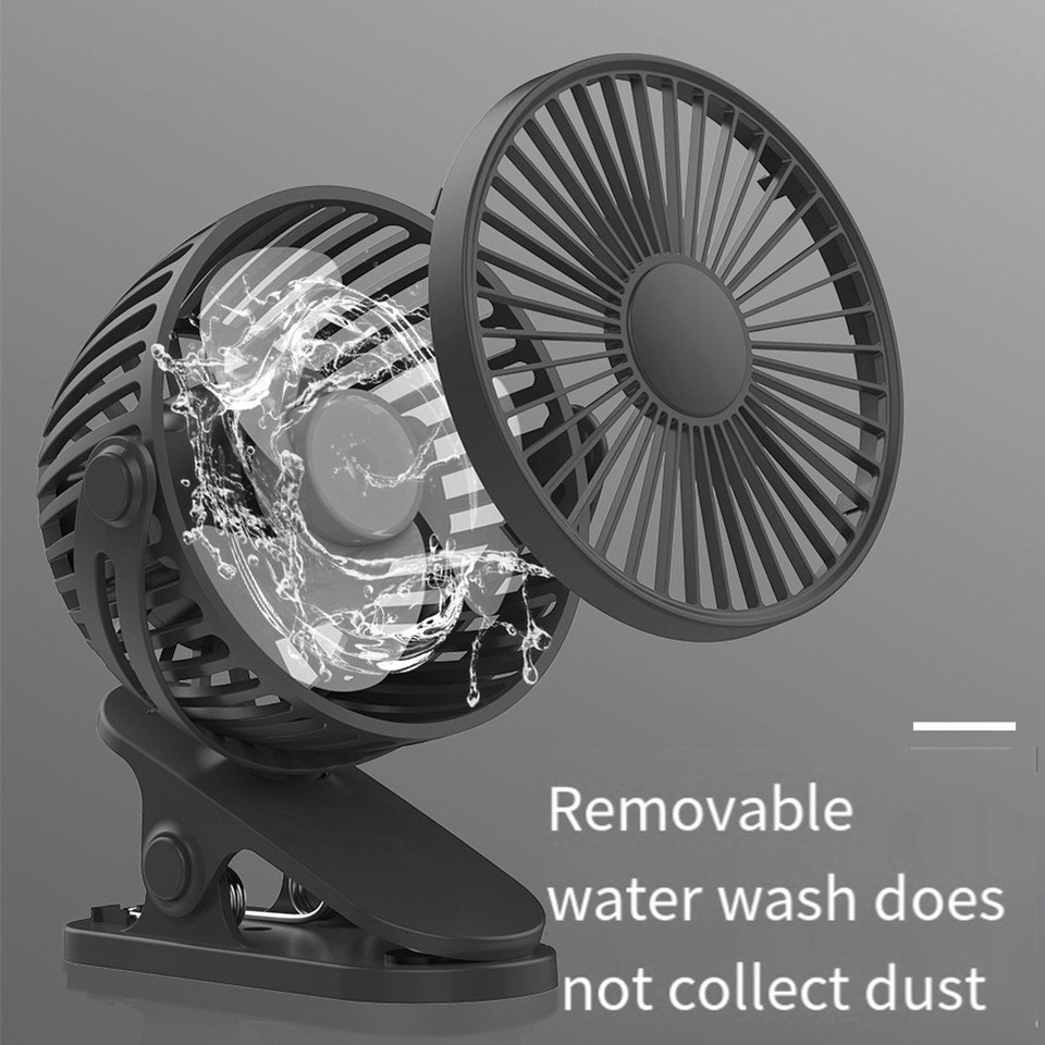 Clip on Fan Usb Charging Outdoor Portable Student Dormitory Rotating ...