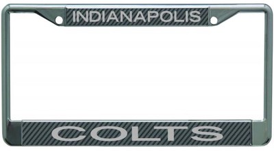 Indianapolis Colts Metal License Plate Frame Tag Cover Carbon Fiber ...