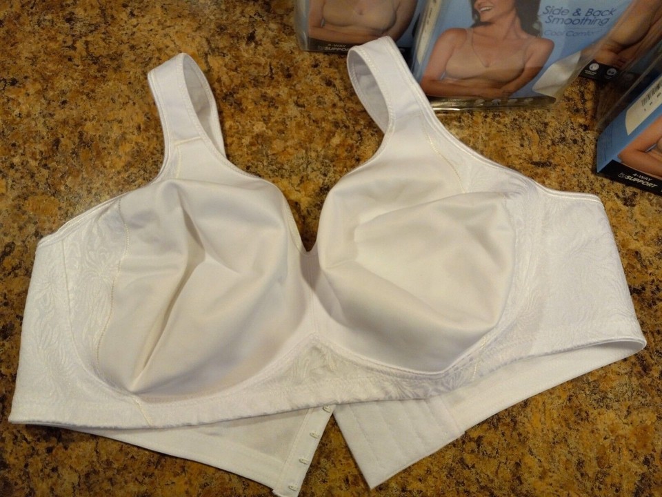 Womens Playtex Bra #4049 Side&Back Smooth Cool Comfort 44C 42C 40D 36B ...