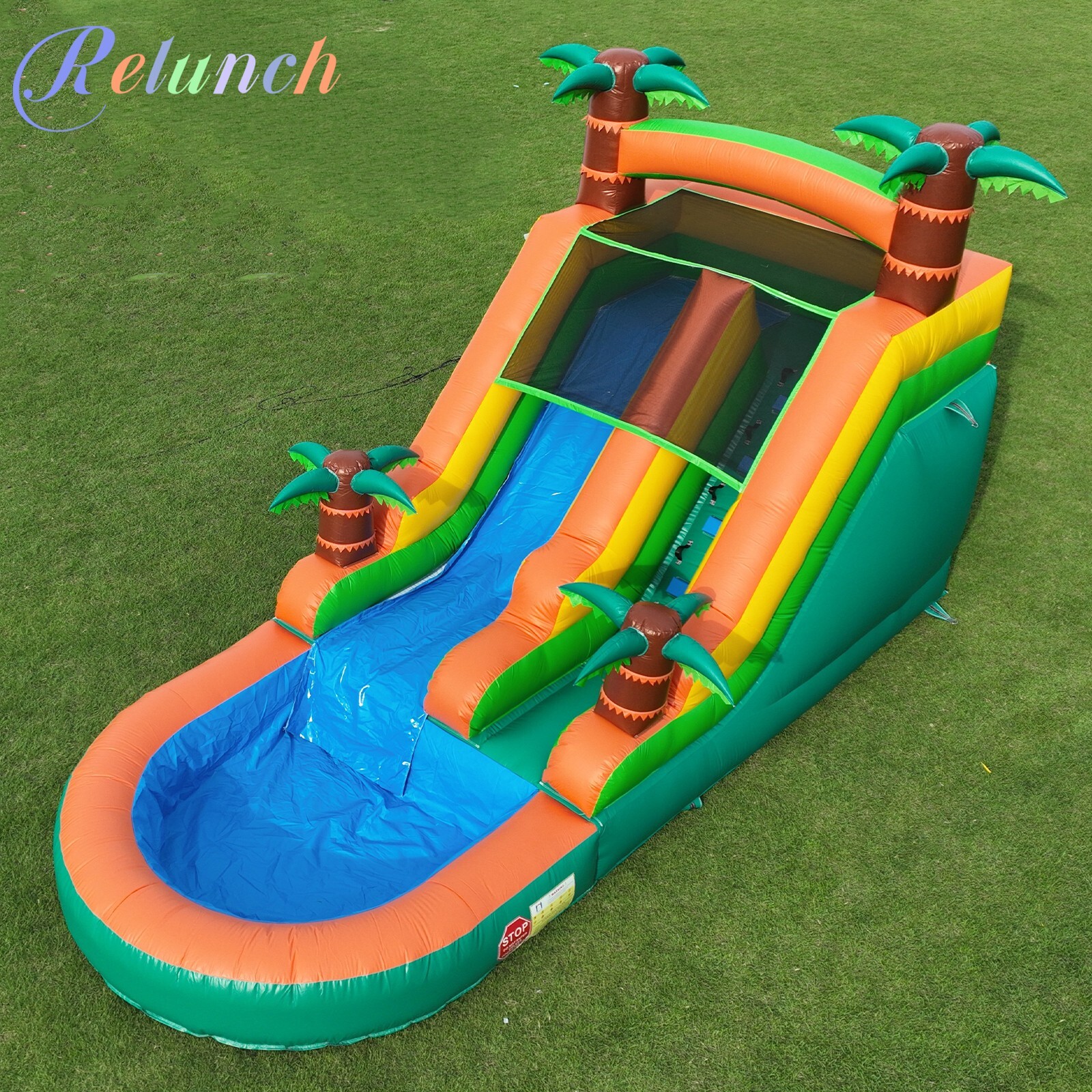 21FT PVC Commercial Kids Inflatable Water Slide with Splash Pool ...