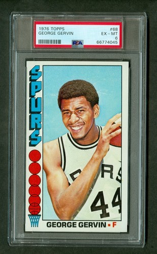 George Gervin 1976-77 Topps Rookie #68 PSA 6 EXMT | eBay