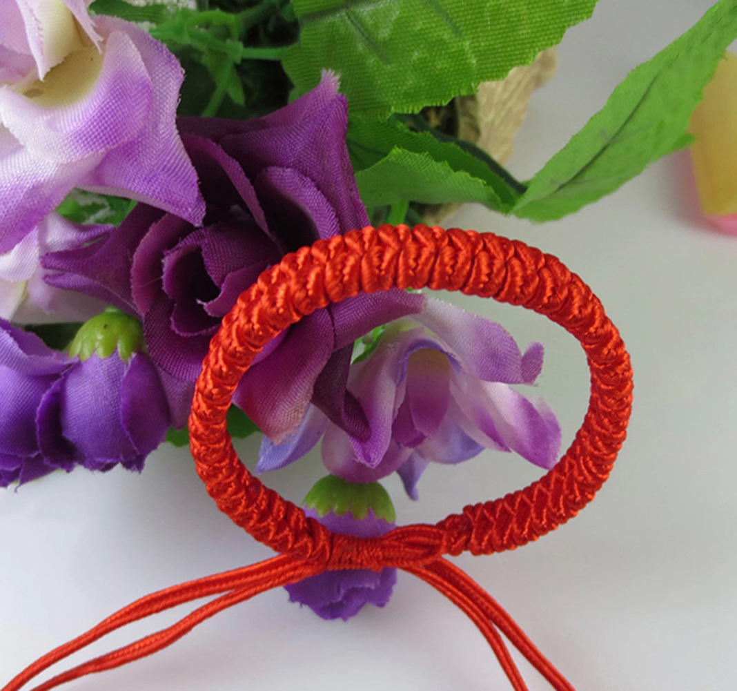 1/2/5X Hand Braided Red Lucky String Rope Cord Bracelet Handmade ...