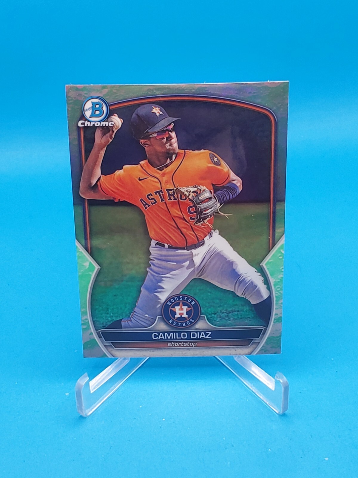 Camilo Diaz 2023 Bowman Draft #BDC-129 Lunar Glow Refractor - Houston ...