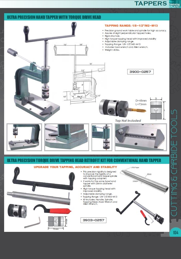 HHIP 3900-0250 Precision Hand Tapper 3" Size for sale online | eBay