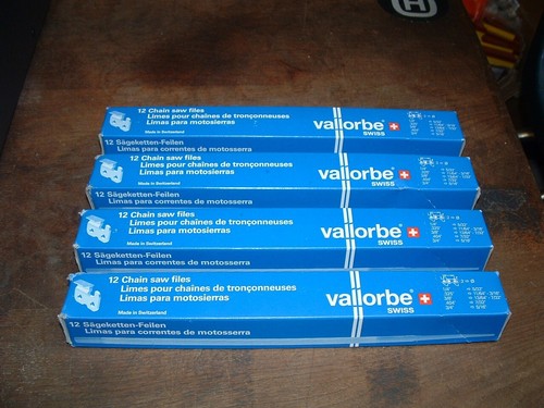 4 DOZEN VALLORBE ROUND DOUBLE CUT SWISS CHAIN SAW FILES SPECIFY SIZES ...