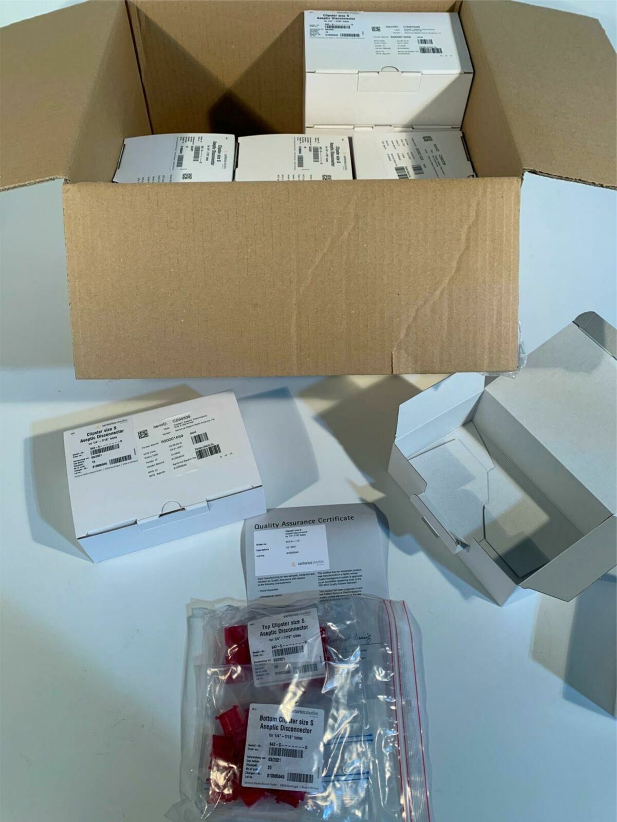 (1) BOX-Sartorius Clipster Aseptic Disconnector SZ S 10/PK EXP: 02/20 1 ...