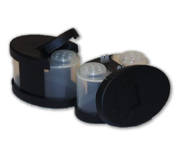 Tupperware Spice Shakers Set of 2 Orient Express 4 oz. / 125 ml Black ️ ...