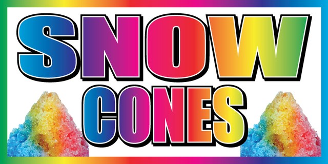 Business & Industrial Industrial & Scientific Snow Cones Coroplast Sign ...