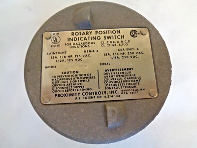 ROTARY POSITION INDICATING SWITCH FOR HAZARDOUS LOCATI. | eBay