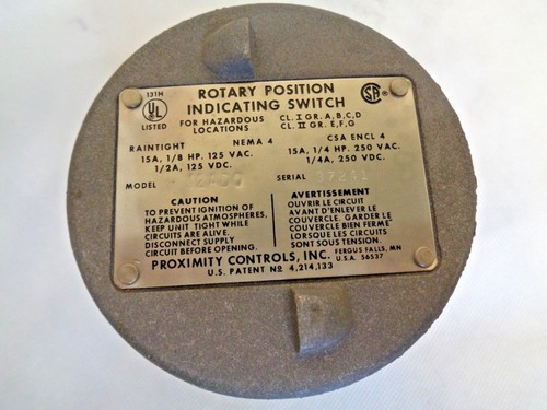 ROTARY POSITION INDICATING SWITCH FOR HAZARDOUS LOCATI. | eBay