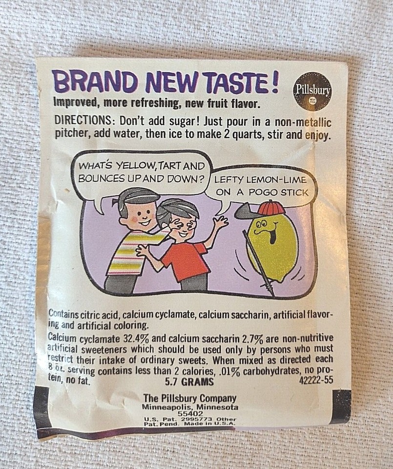 FUNNY FACE Pillsbury GOOFY GRAPE Sealed Pack VTG DRINK MIX 1970s, 80s ...