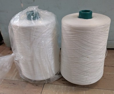White polyester serger thread, Wildcat Plus American & Efird lot of 2 ...