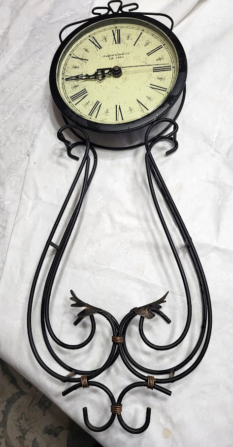 AUSTIN CLOCK COMPANY - BLACK METAL WALL CLOCK | eBay